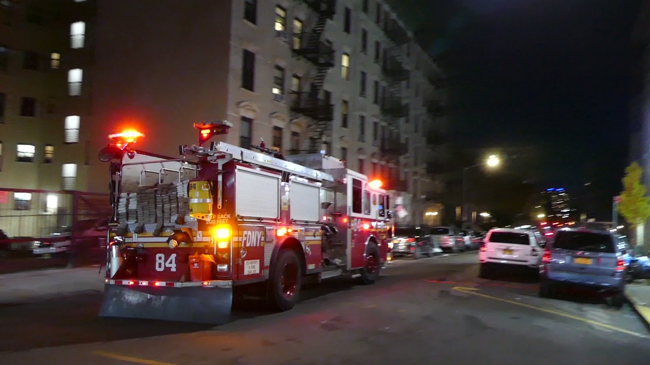 FDNY Engine 84 responds to Box 1657 - YouTube