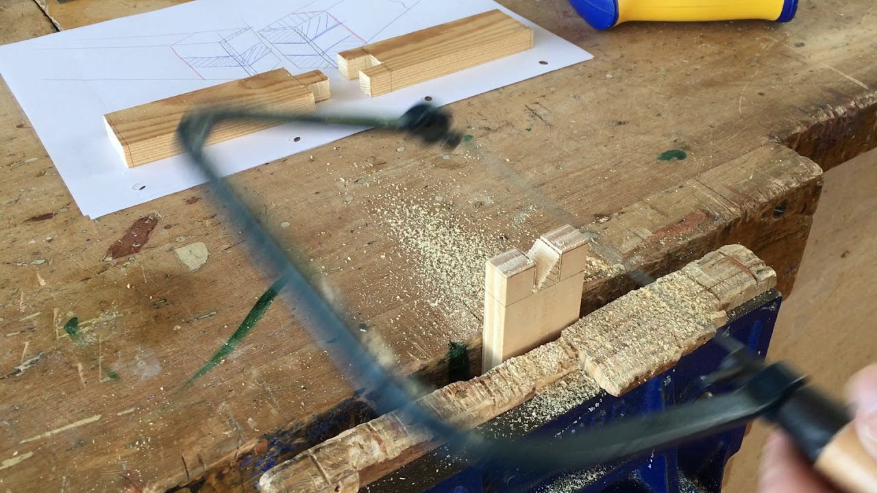Skills Wood joint 05 cutting inside fingers - YouTube