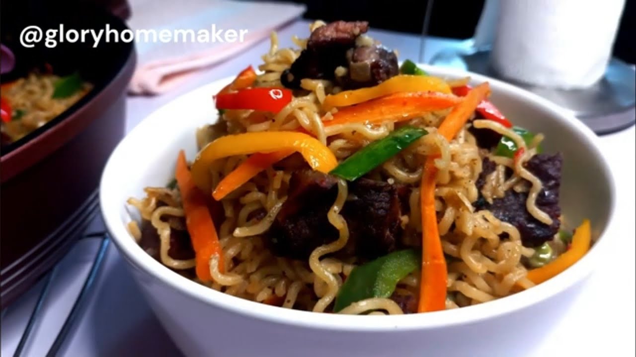Easy Healthy Way To Make Indomie Noodles With Veggies | I Added Suya ...