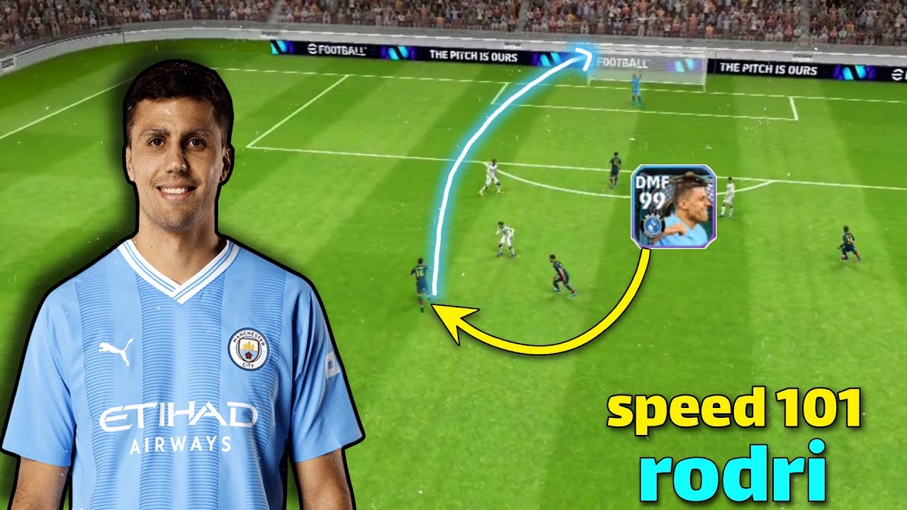 Rodri PotW Card Review eFootball: best training speed 101 - YouTube