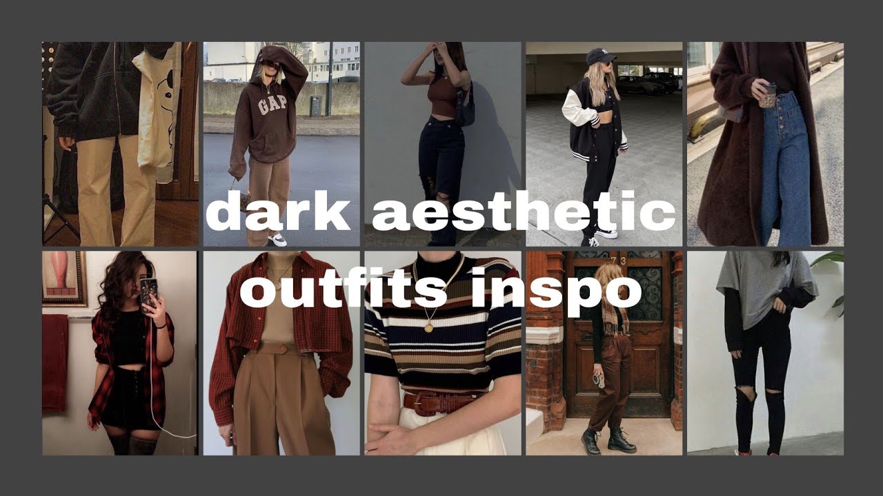 dark aesthetic outfits inspo 🖤 (aesthetic sid) - YouTube