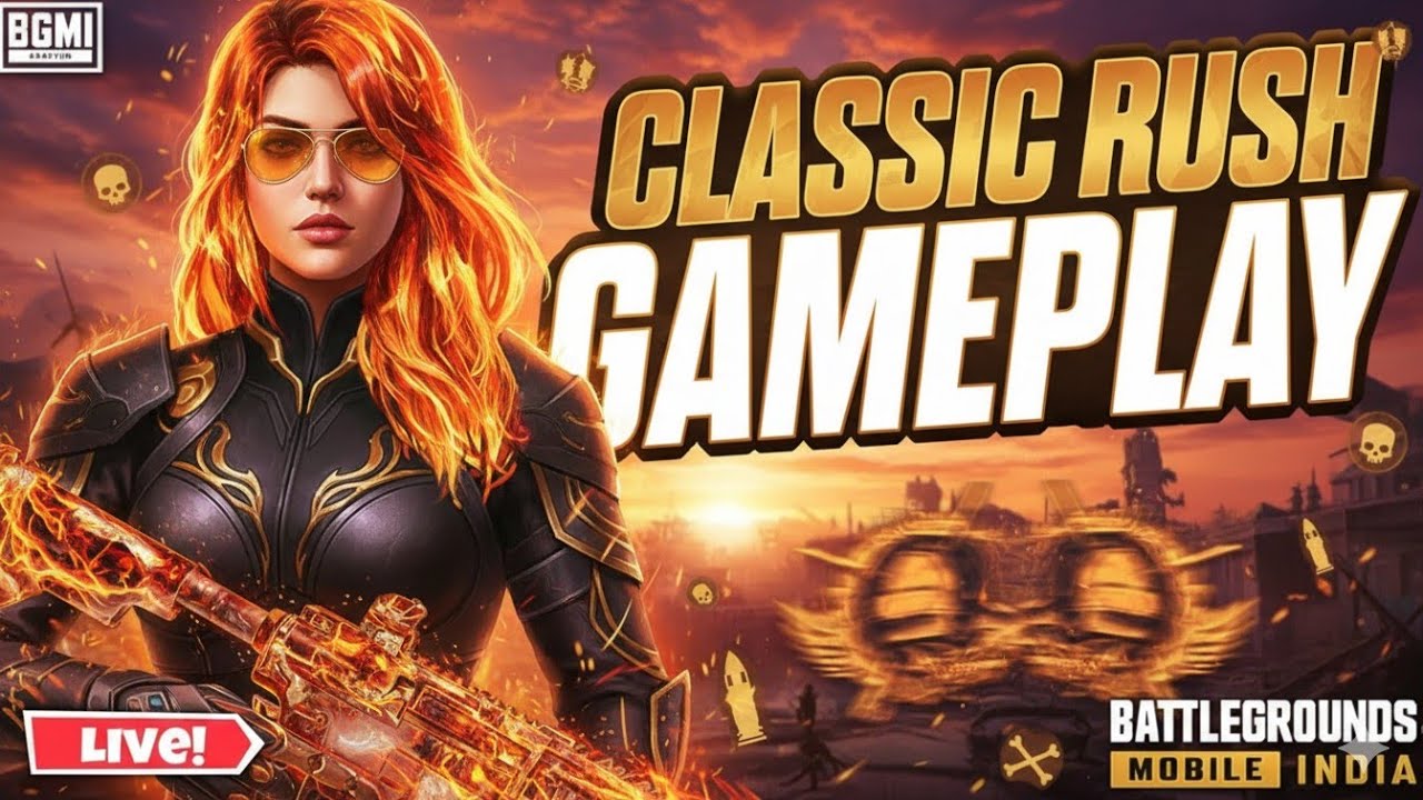 CLASSIC RUSH GAMEPLAY | BGMI LIVE | WITH ZoxiE is LIVE #bgmi #bgmilive ...