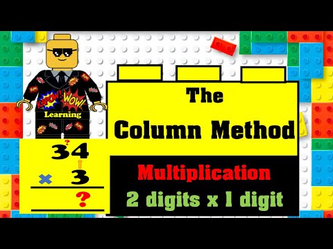 The Column Method Multiplication - 2 digits by 1 digit - Kapow WoW ...