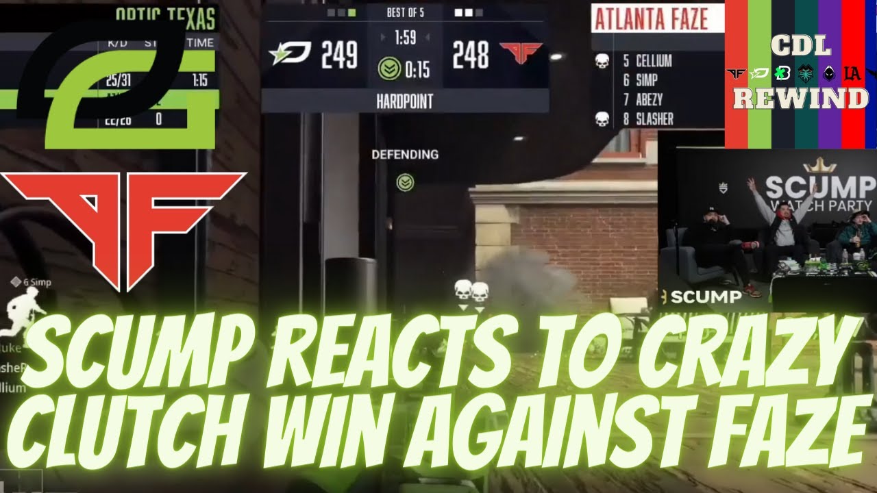 Scump Reacts To Crazy Clutch Win Against Faze - YouTube