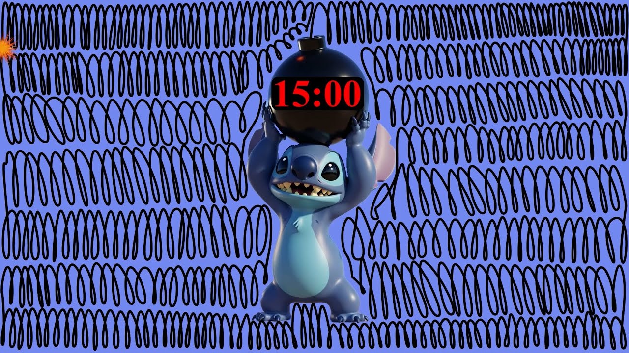 15 Minute Stitch Countdown Timer [Explosive Ending]💣💥 - YouTube