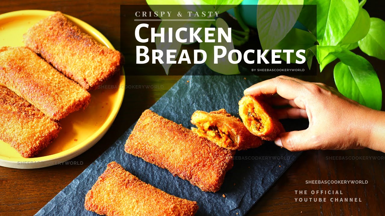 Bread Chicken Pocket Recipe | Crispy Chicken Pockets Recipe at Home ...