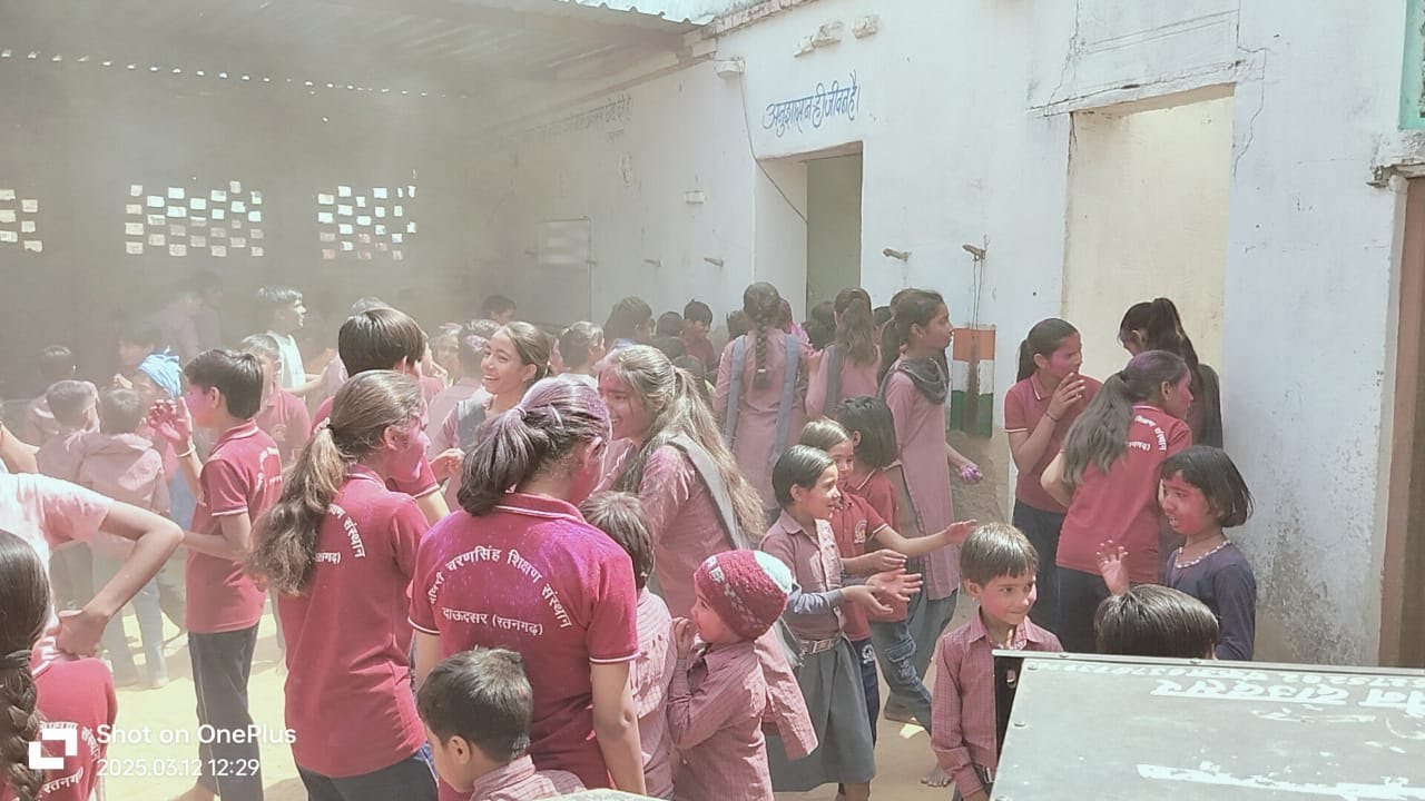 Holi celebration at Choudhary Charan Singh shikshan Sansthan Daudsar is live! - YouTube
