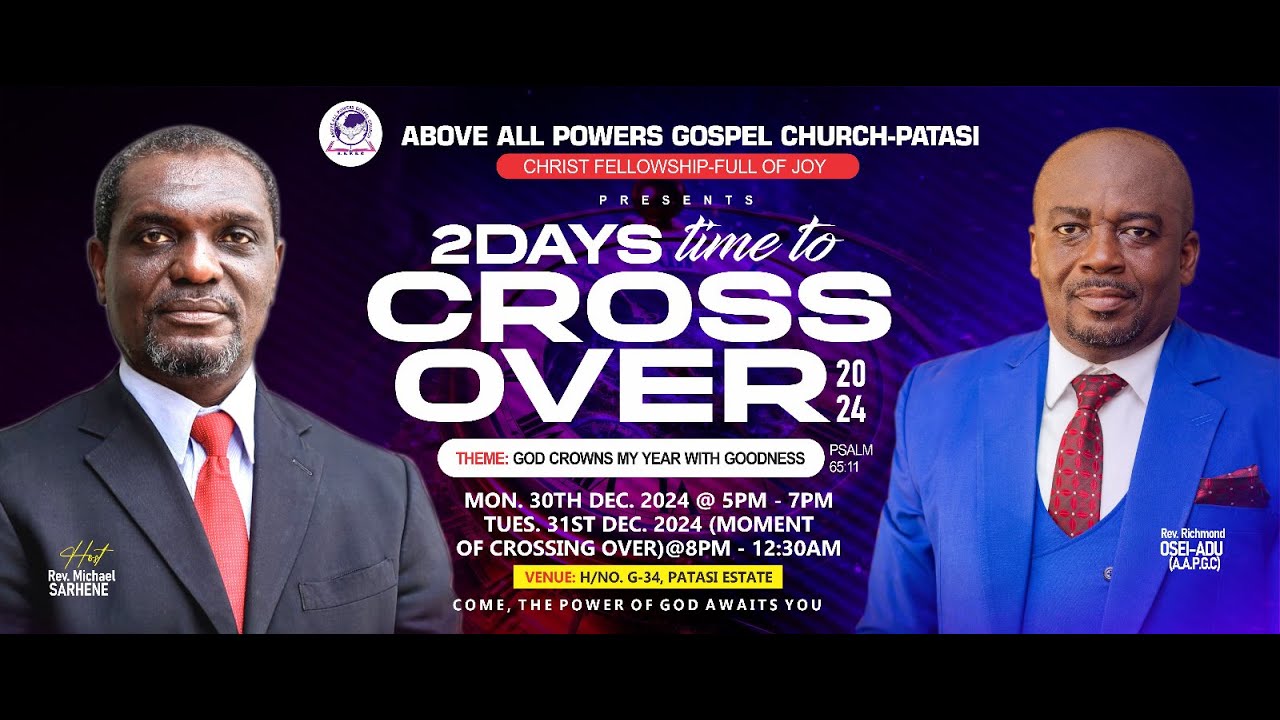 ||2 DAYS TIME TO CROSSOVER 2024|| ||CROSSOVER SERVICE|| ||DAY 1|| ||30 ...