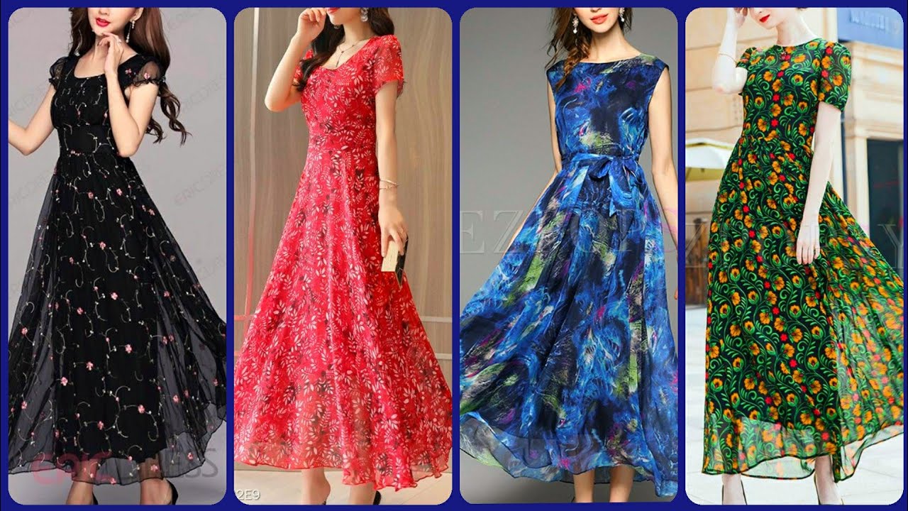 Most Stylish Long Floor Length Printed Maxi Dresses 2020 - YouTube