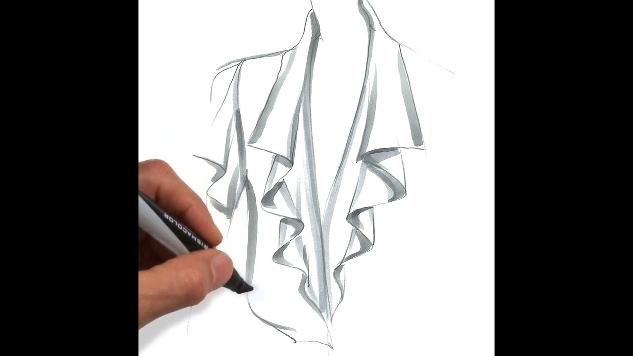 How To Draw Cascading Ruffles