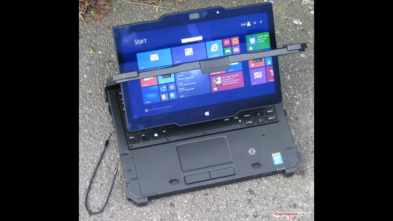 Dell Latitude 12 Rugged Tablet Review Hands on strong laptop - YouTube