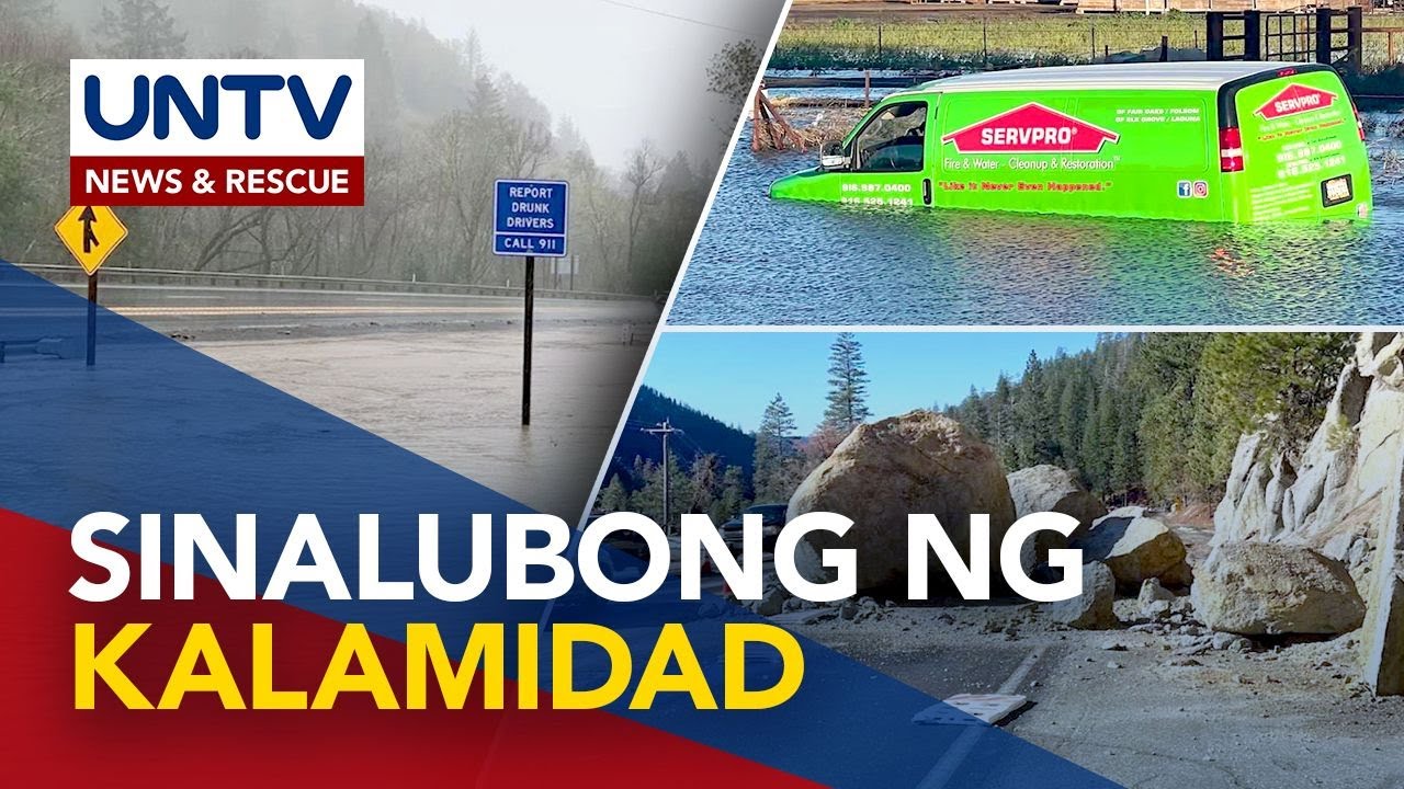 Matinding bagyo at lindol, naranasan sa ilang bahagi ng California, USA ...