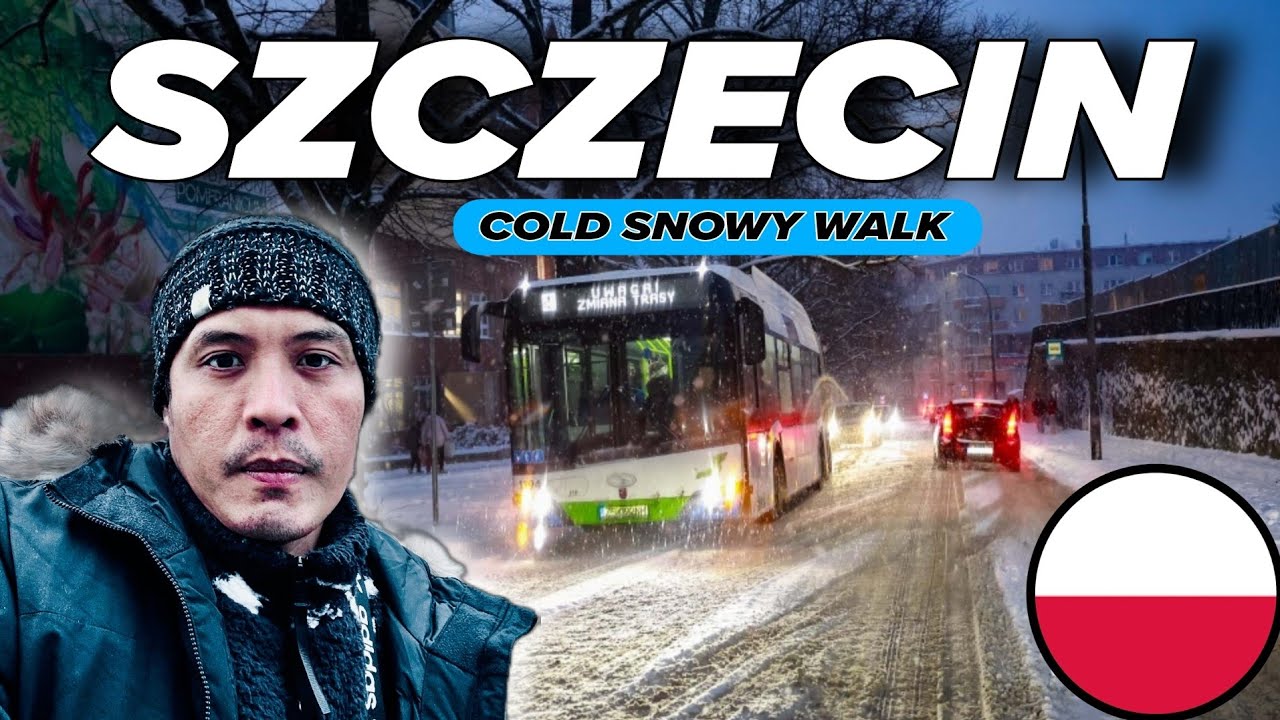 Cold Snowy Walk in Szczecin, Poland / 4K ULTRA HD #travel #poland # ...