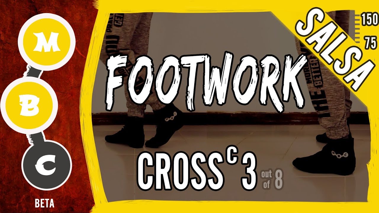👟 Salsa Footwork Tutorial ★Beginners★ CROSS ᶜ 3 (Hook Step) ★ On1 & On2 ...