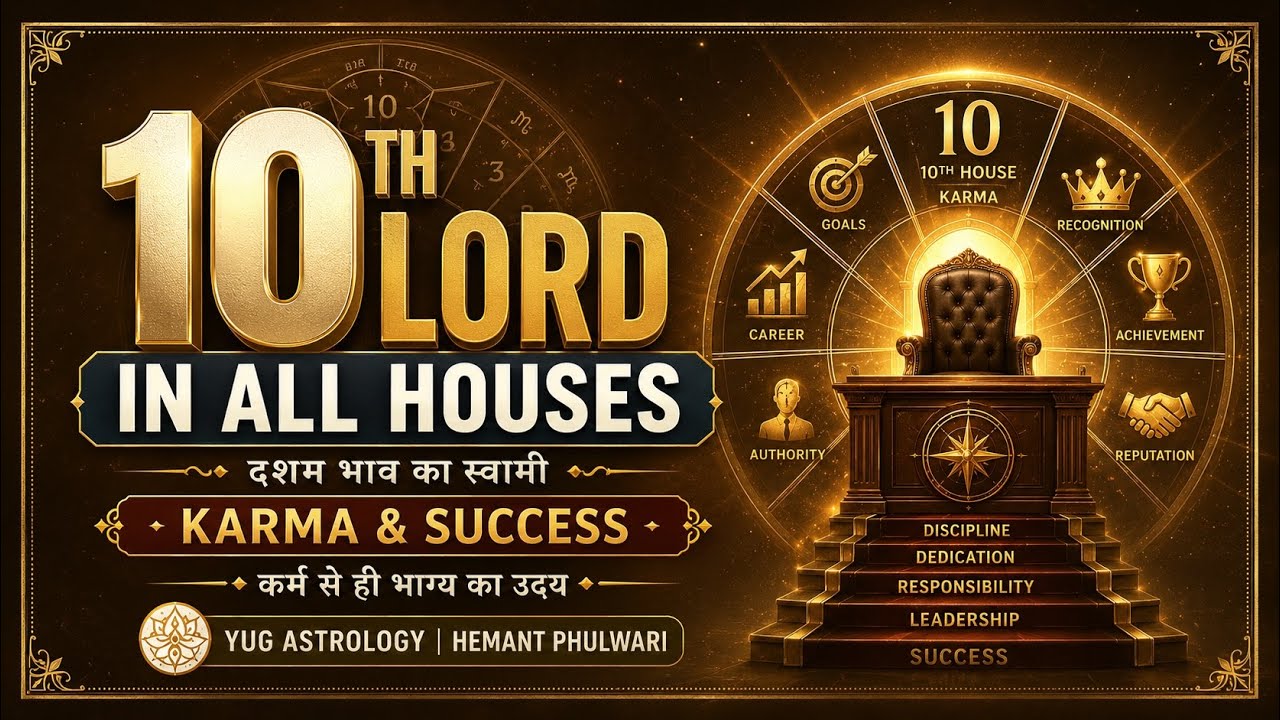 📜10th Lord in All Houses - Professional Blueprint | दशम भावेश 12 भावों ...