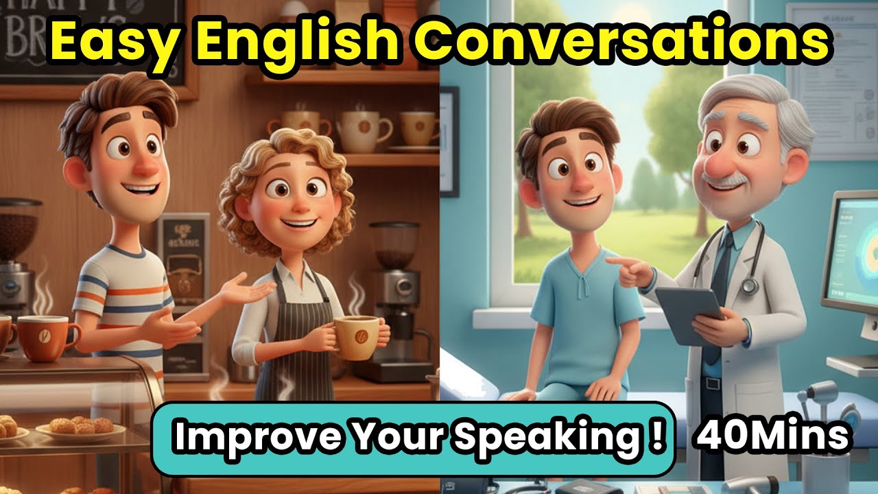 English Conversation For Beginners | A1 Basic English Level | English ...