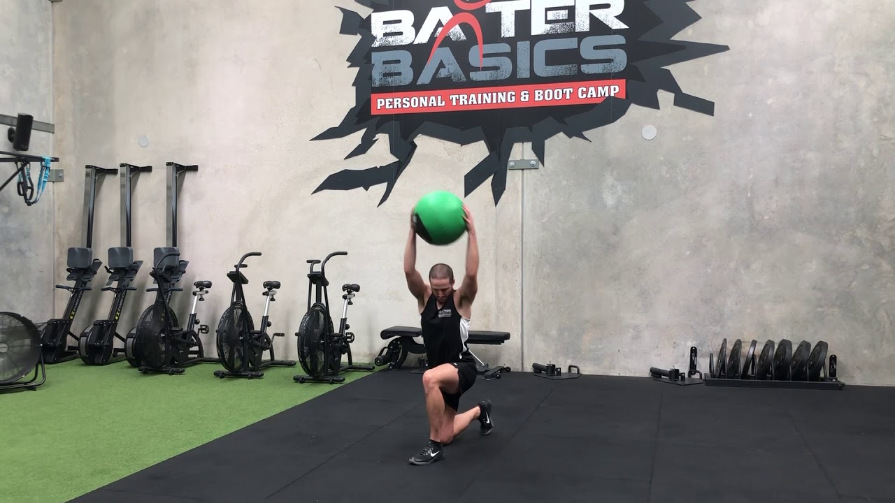 Half Kneeling Alternating Slams [Slam Ball Exercise] - YouTube