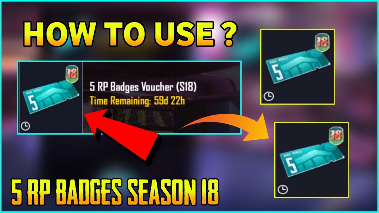 5 RP BADGES VOUCHER || HOW TO USE 5 RP BADGES VOUCHER || PUBG MOBILE ...
