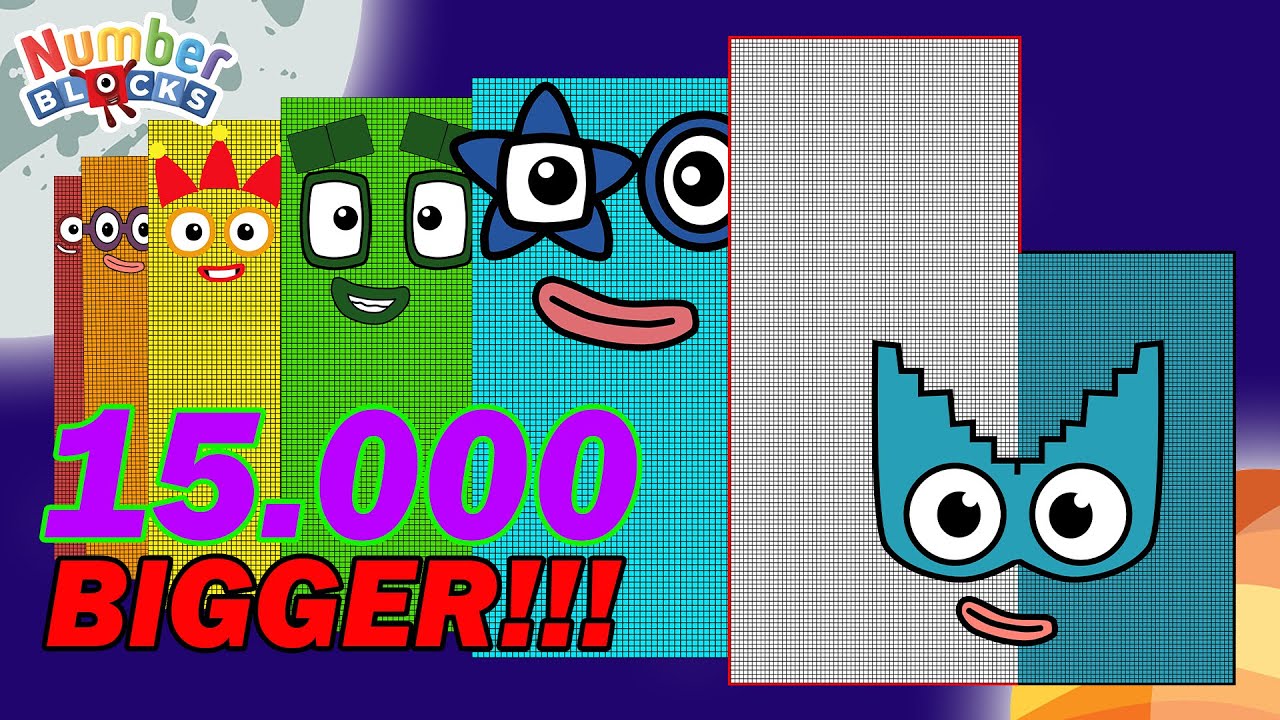 Numberblocks Comparison 1000 2000 3000 15000 Standing tall Numberblocks ...