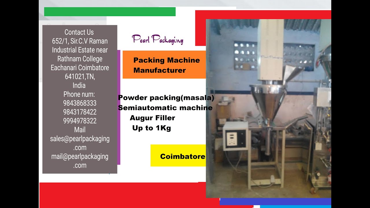 Masala Packing||Powder Packing||Semiautomatic Machine||Pearl Packaging ...