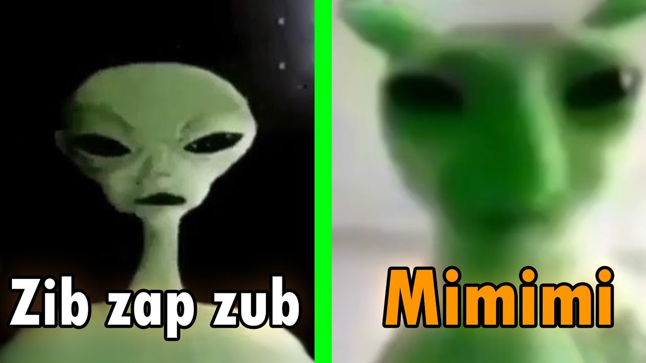 Alien Speaking Meme Vs Green Alien Cat Alien Speaking Meme Zip Zap