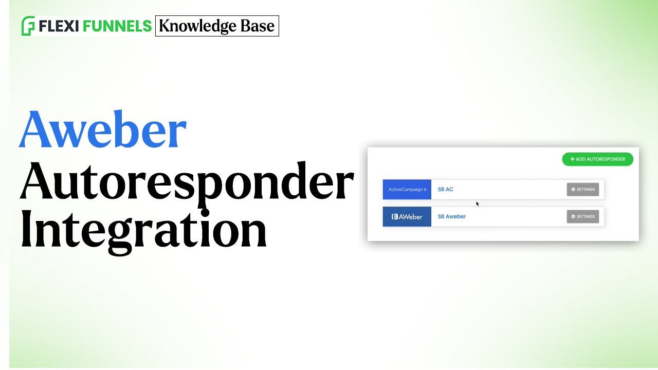 Aweber Autoresponder Integration | FlexiFunnels - YouTube