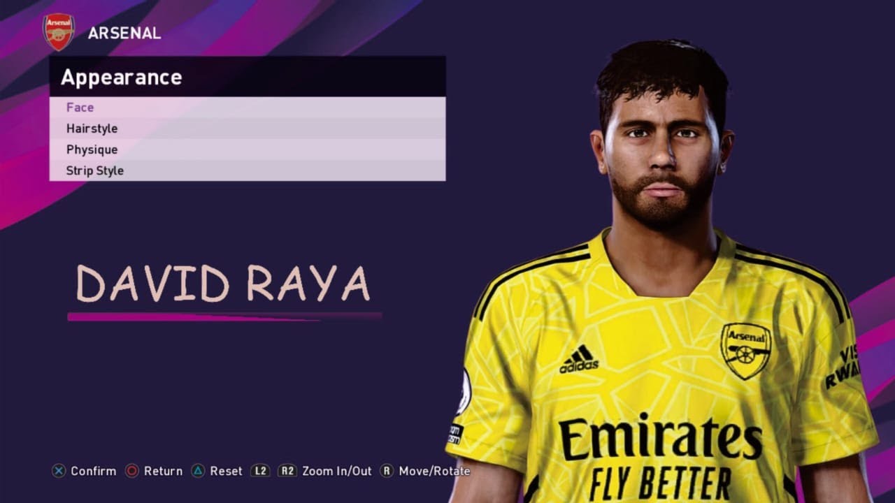 DAVID RAYA FACE +STATS eFootball PES 2021 2020 - YouTube