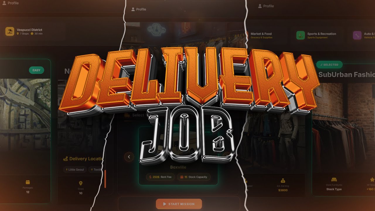 Fivem Delivery Job [QBCore] - YouTube