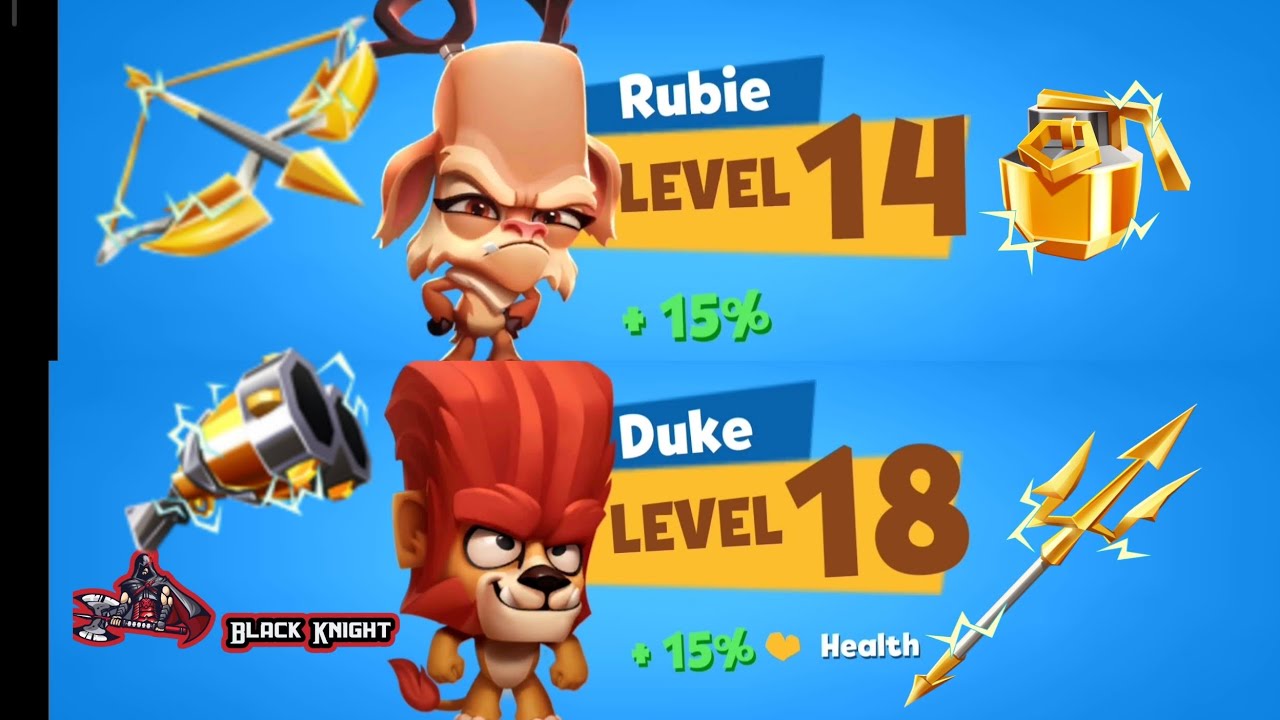 Zooba level up Rubie to: 14 & level up Duke to: 18 | gameplay - YouTube