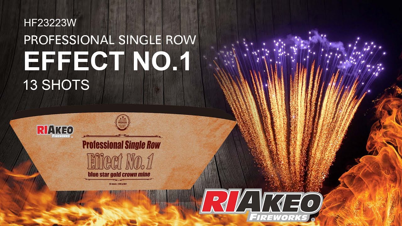 Professional Single Row 13 shots HF23223W 30mm | RIAKEO FIREWORKS - YouTube