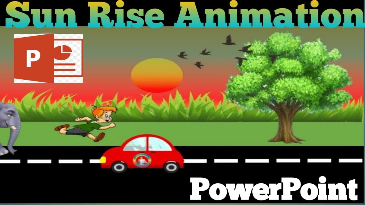 Sun Rise Animation in PowerPoint || Learn to make rising sun animation ...