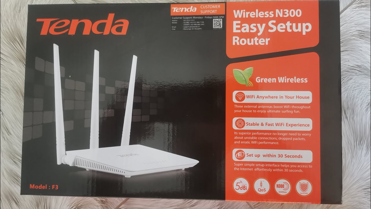 Unboxing Tenda Router F3 Model - YouTube