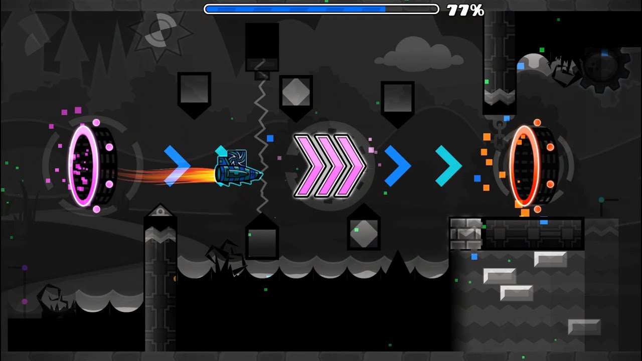Geometry Dash "Dinosaur" completing - YouTube