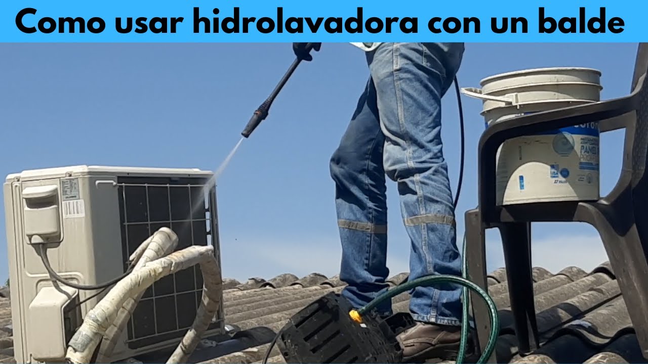 TRUCO para usar HIDROLAVADORA con un balde cuando se va el agua🚿 o para ...