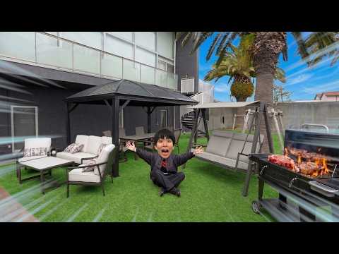 コストコで買いまくった巨大家具で5億円の家に最強の庭を作ろうぜ！！！