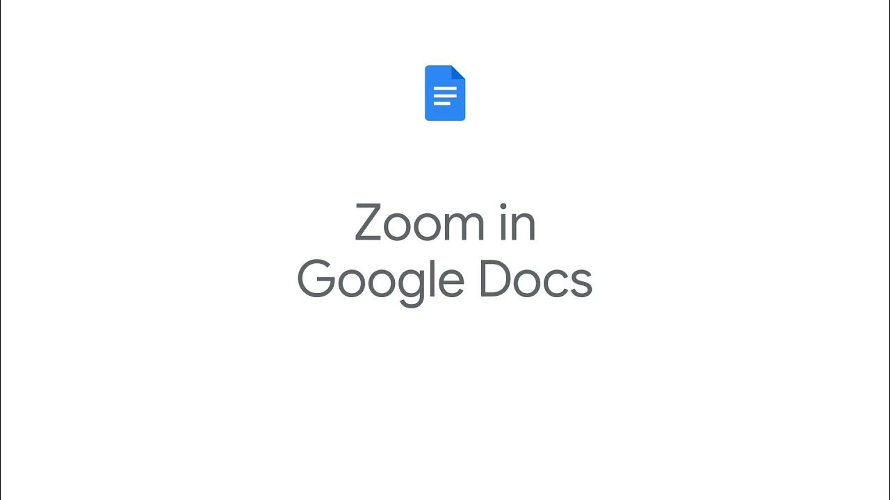 How to: Zoom in Google Docs - YouTube