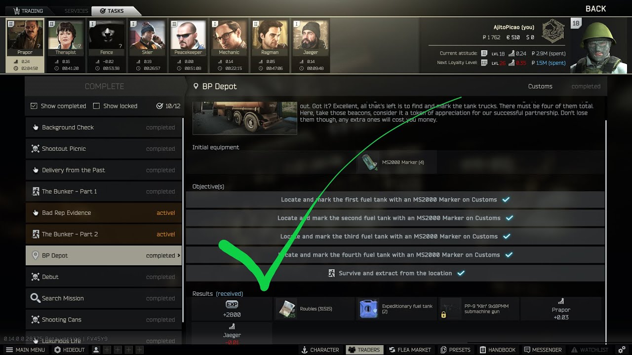 EfT Argento - "BP Depot" Task | Ajito Picao - YouTube