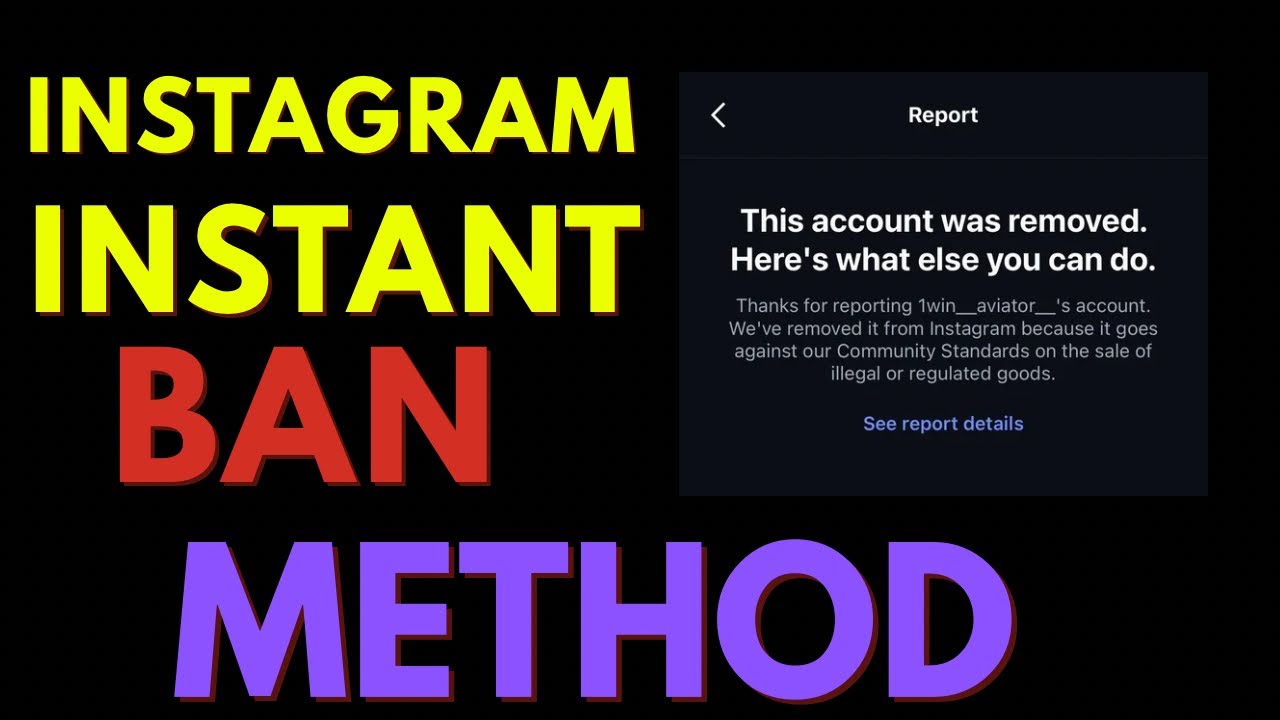 Instagram New Live Ban Method | How to Ban Instagram Account ...