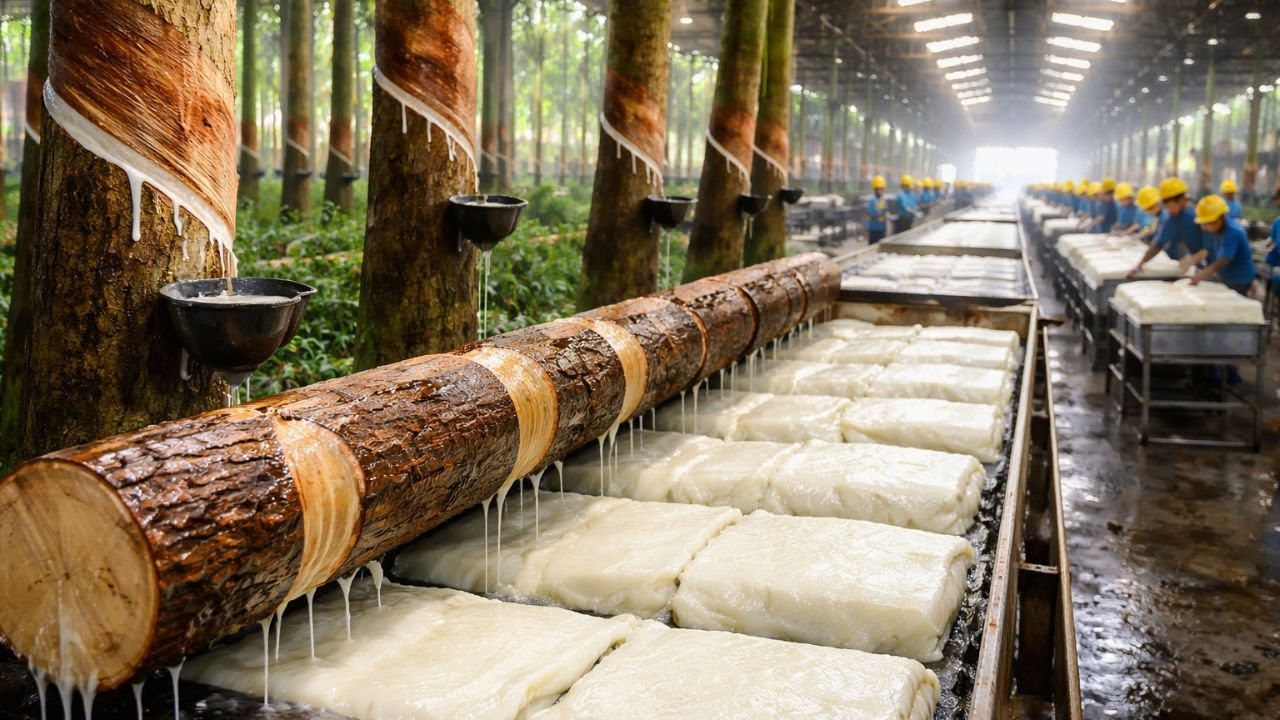 Inside Amazon Rainforest Rubber Industry | Rubber Tree Processing ...