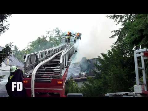 FF Königs Wusterhausen - Feuer Dach in Zernsdorf - Karl-Marx-Strasse - 14.07.2009