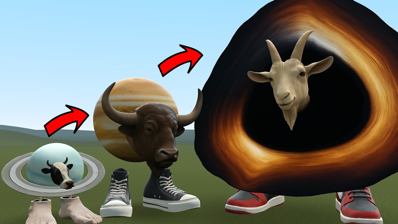 EVOLUTION OF LA VACA BLACK HOLE GOAT VS ALL PLANETS WAKE UP AND ITALIAN BRAINROTS (Garry's Mod ...