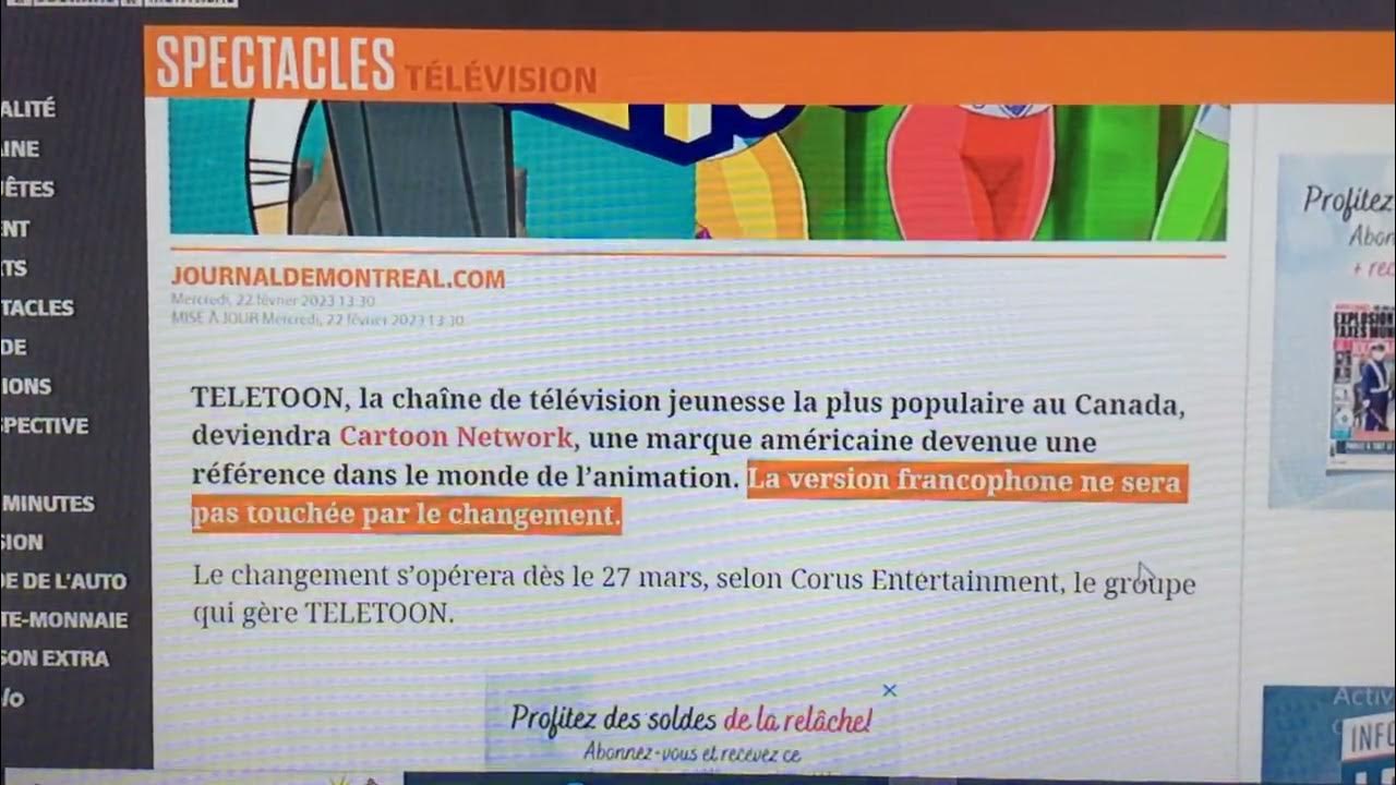 Télétoon French may not be affected? - YouTube