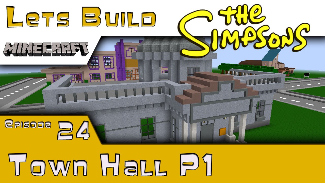 Minecraft :: Springfield Lets Build :: Town Hall P1 :: E24 - YouTube