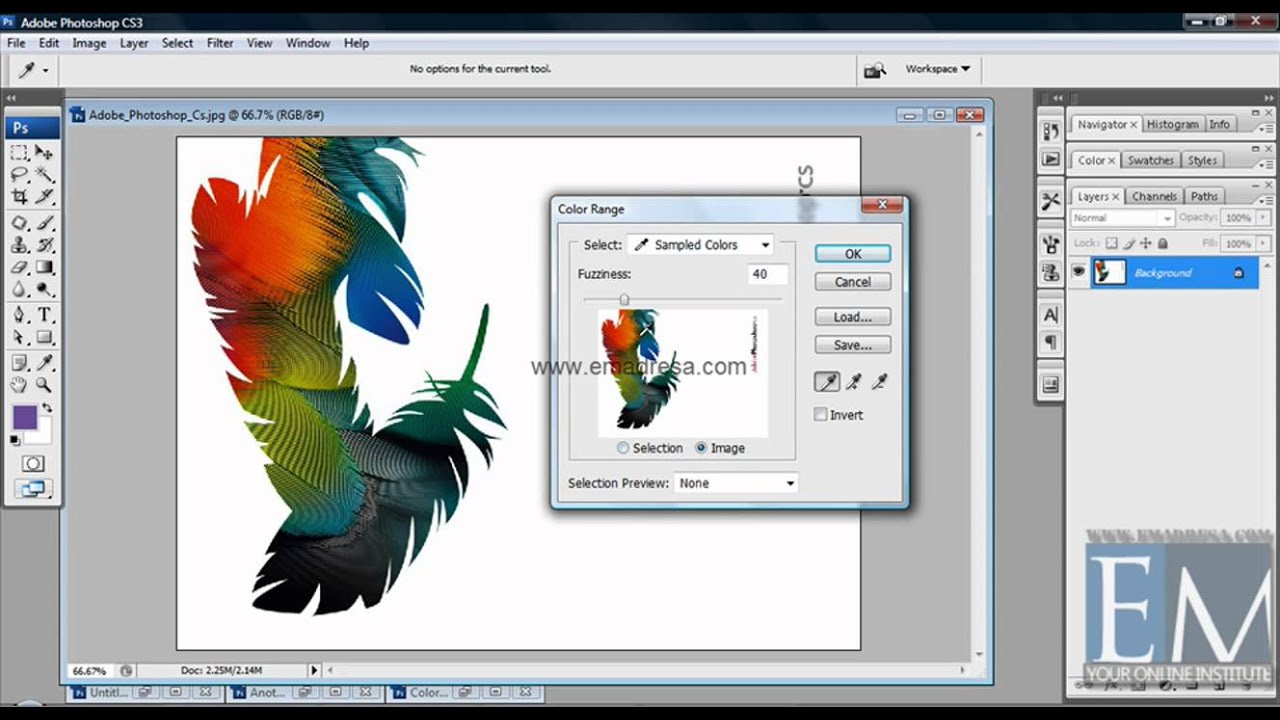 How to use Color Range in Adobe Photoshop Tutorials - YouTube