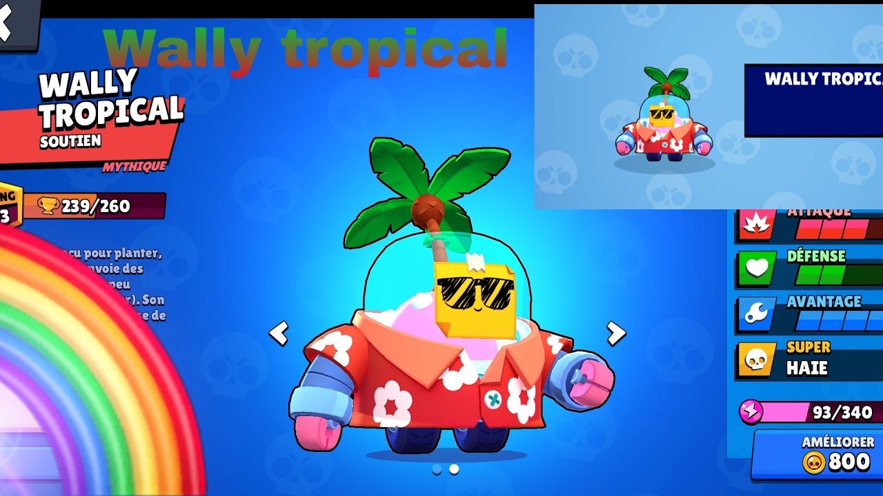 J'ACHÈTE LE SKIN DE WALLY SUR BRAWL STARS (WALLY TROPICAL) 👍 - YouTube