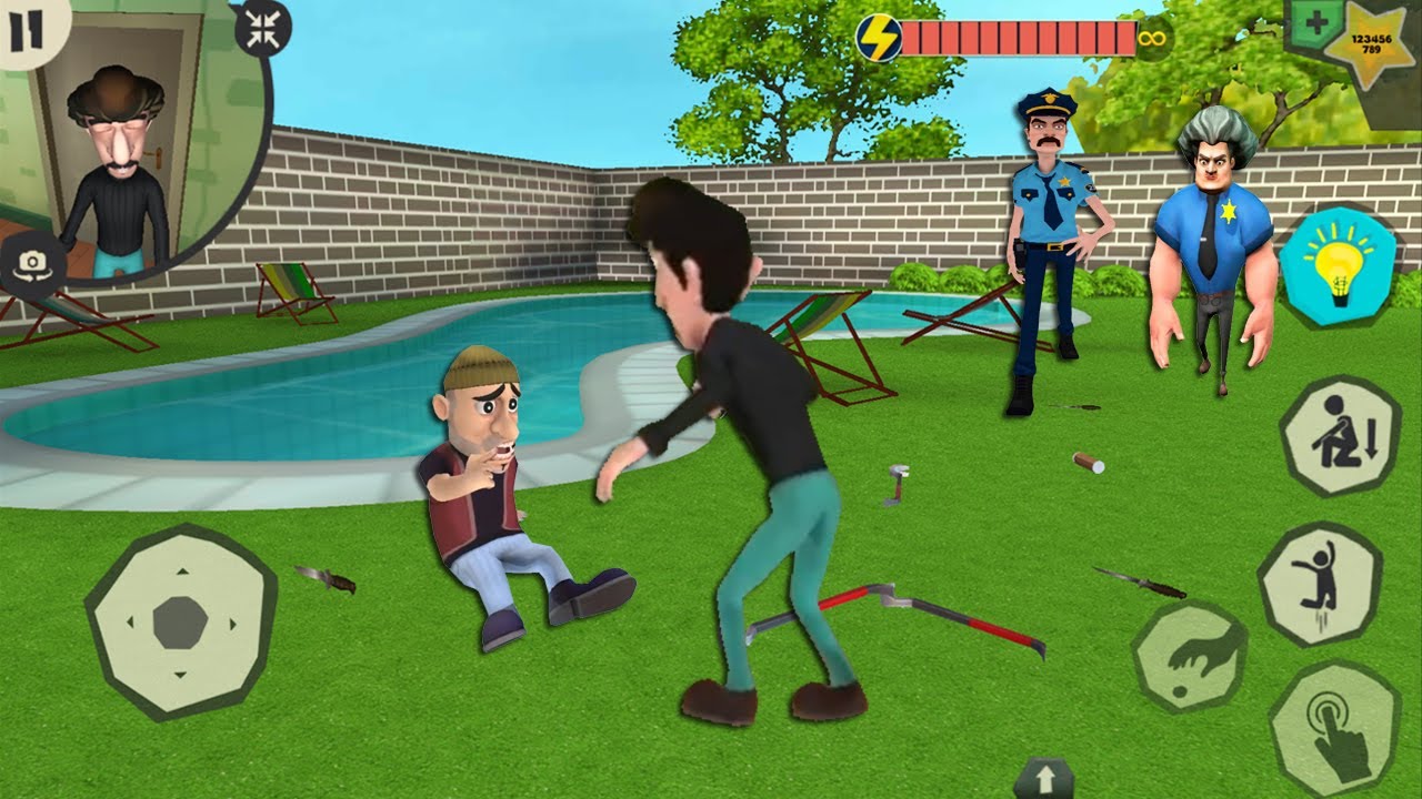 Scary Robber home clash 3D - troll scary robber so funny - Gameplay ...