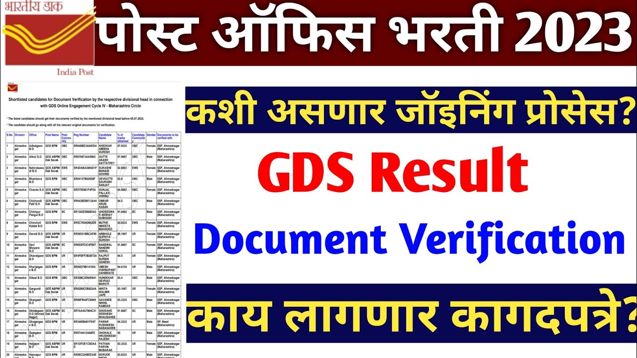 post office gds result 2023 | gds document verification | gds cutoff ...
