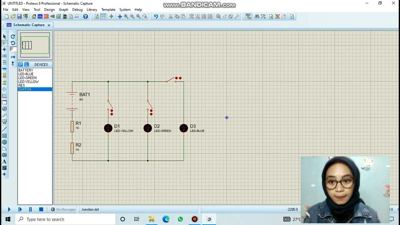 Rangkaian Elektronika sederhana menggunakan apk proteus 8 - YouTube