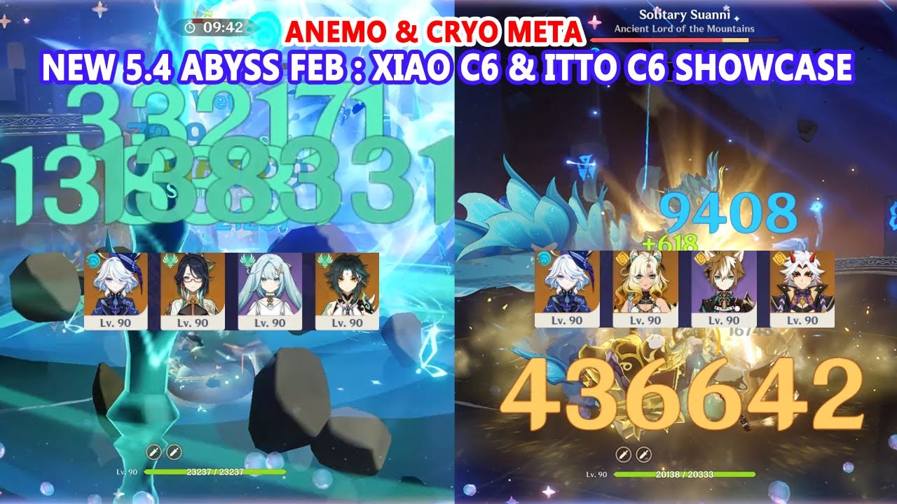 Genshin Impact New 5.4 Abyss Feb : Xiao C6 & Itto C6 Showcase | Anemo ...