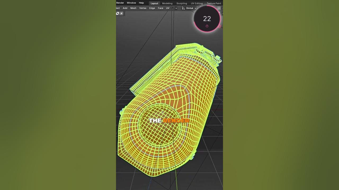 How to Render Wireframe 3d model Topology in Blender – Quick and Easy ...
